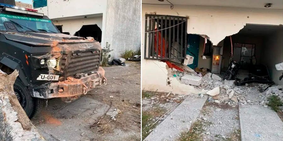 Con camioneta blindada, Policía irrumpe en presunta casa de seguridad ...